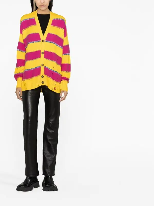 Dsquared2 Striped V-neck Cardigan - Pink