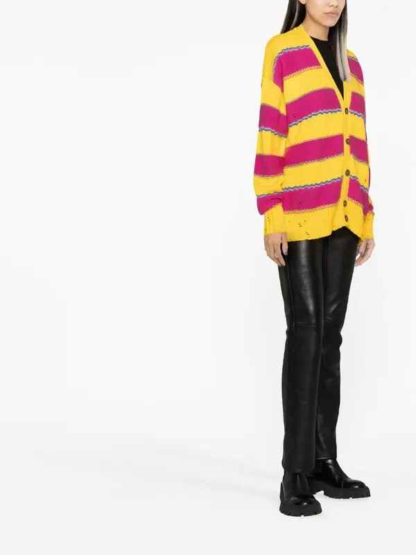 Dsquared2 Striped V-neck Cardigan - Pink
