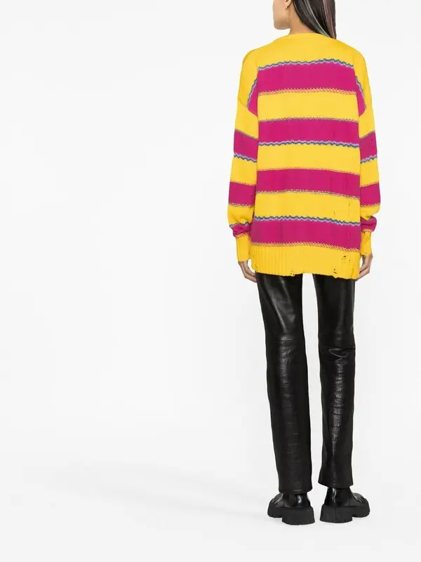 Dsquared2 Striped V-neck Cardigan - Pink