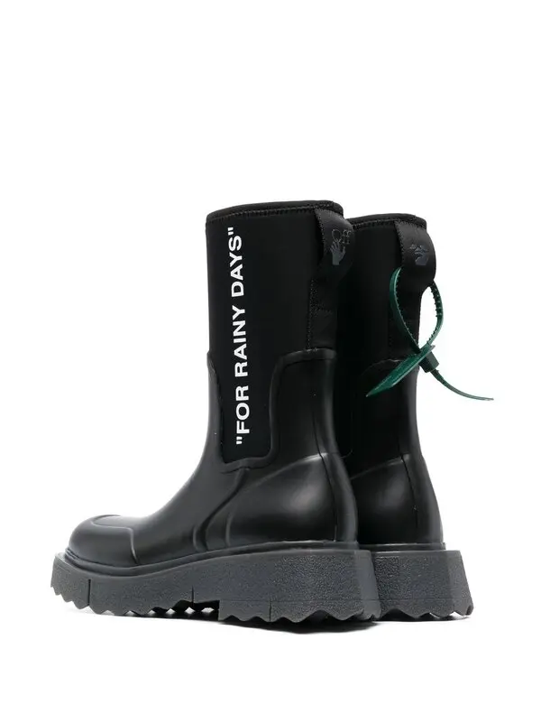 Off-White Rubber Rain Boots - Black