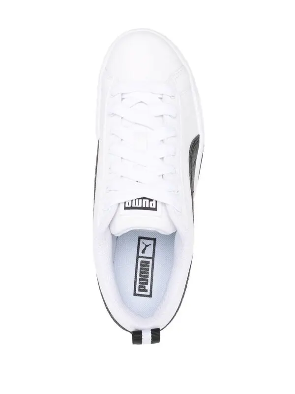 PUMA Colour-block Leather Sneakers - White