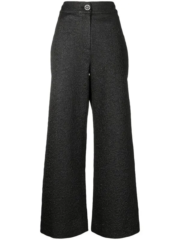Shiatzy Chen Textured Wide Leg Trousers - White