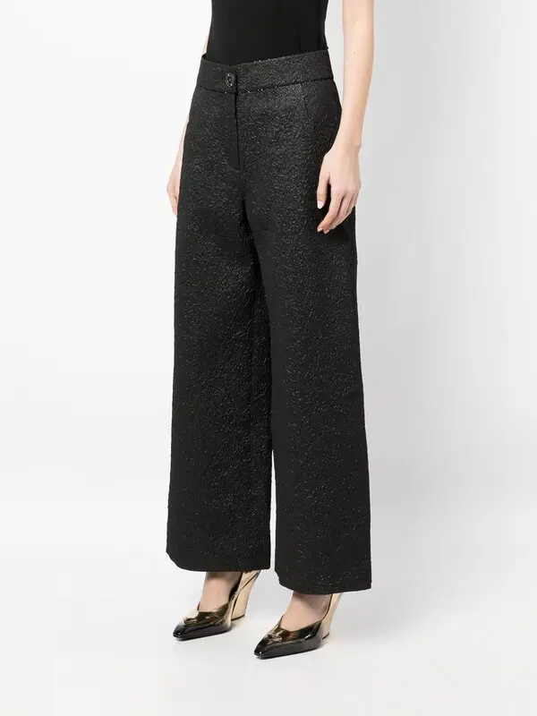 Shiatzy Chen Textured Wide Leg Trousers - White