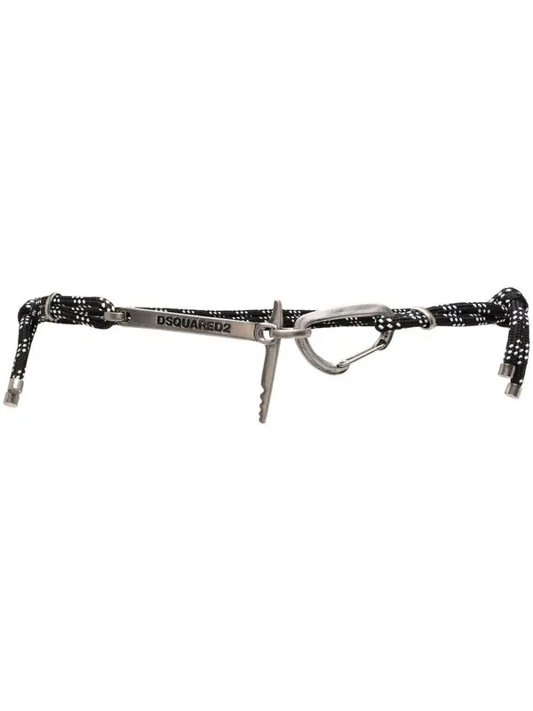 Dsquared2 Carabiner Fastening Rope Belt - Black