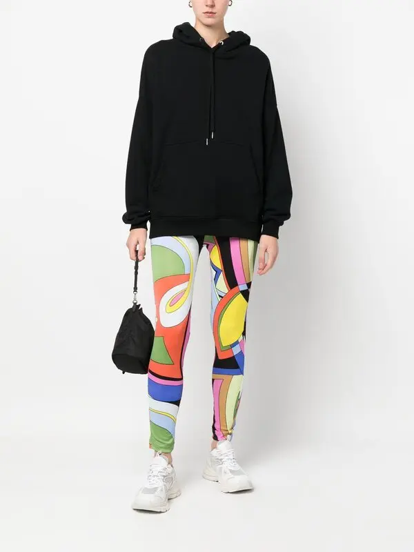 Moschino Abstract-print High-waist Leggings