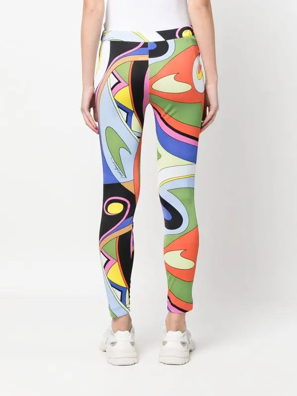 Moschino Abstract-print High-waist Leggings