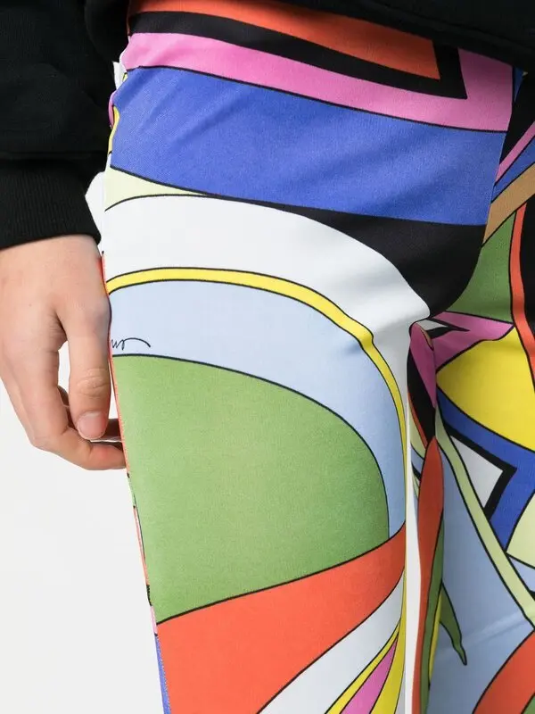 Moschino Abstract-print High-waist Leggings