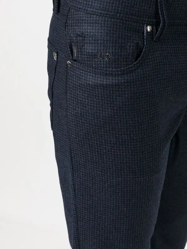 TRAMAROSSA Checked Straight-leg Trousers - Blue
