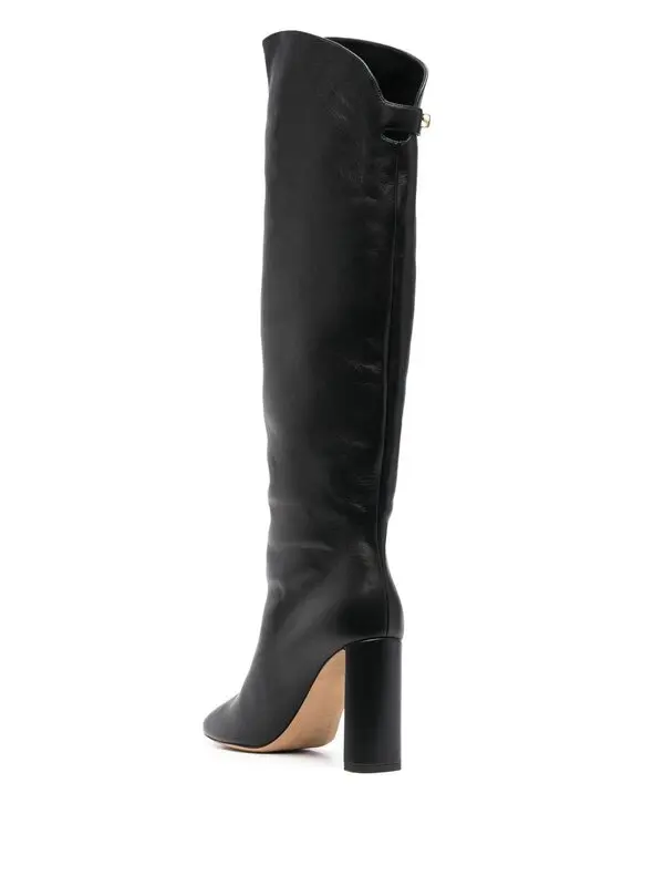 MAISON SKORPIOS 100mm Clip-fastening Long Boots - Black