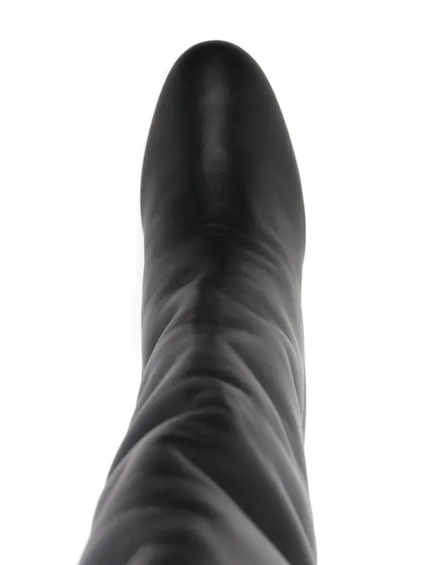 MAISON SKORPIOS 100mm Clip-fastening Long Boots - Black