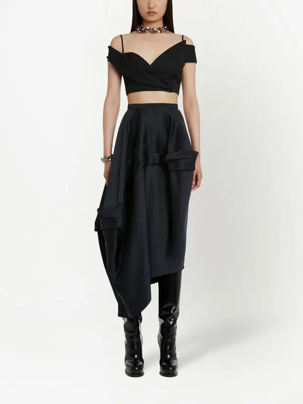 Alexander McQueen Trompe L'oeil Cropped Top
