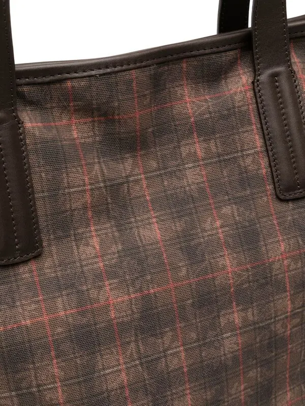 LEATHERSMITH OF LONDON Tartan-check Print Tote Bag