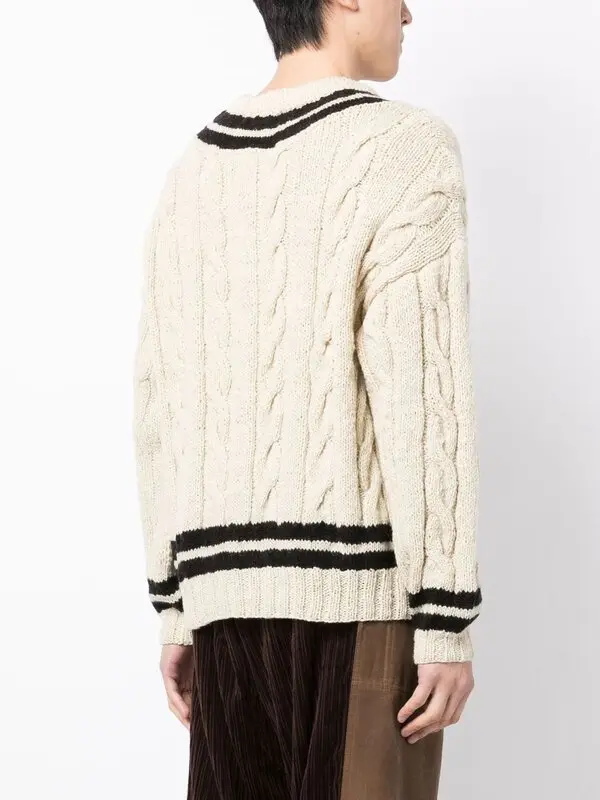 Visvim Cable-knit V-neck Jumper