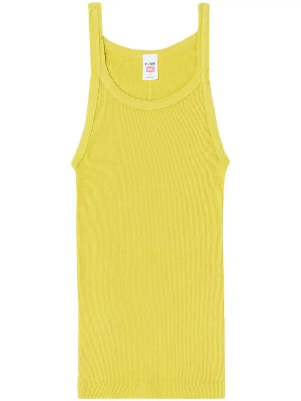 RE/DONE Fine-rib Cotton Tank Top