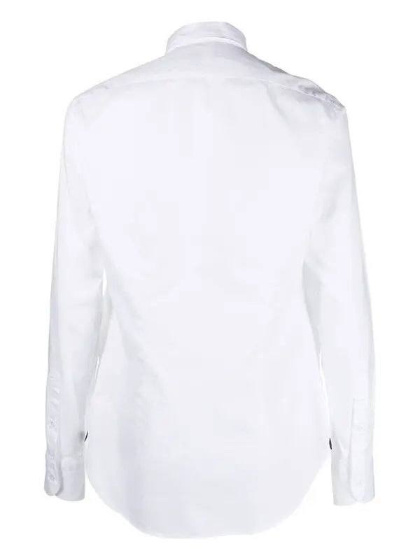 ORIAN Long Sleeve Cotton Shirt - White