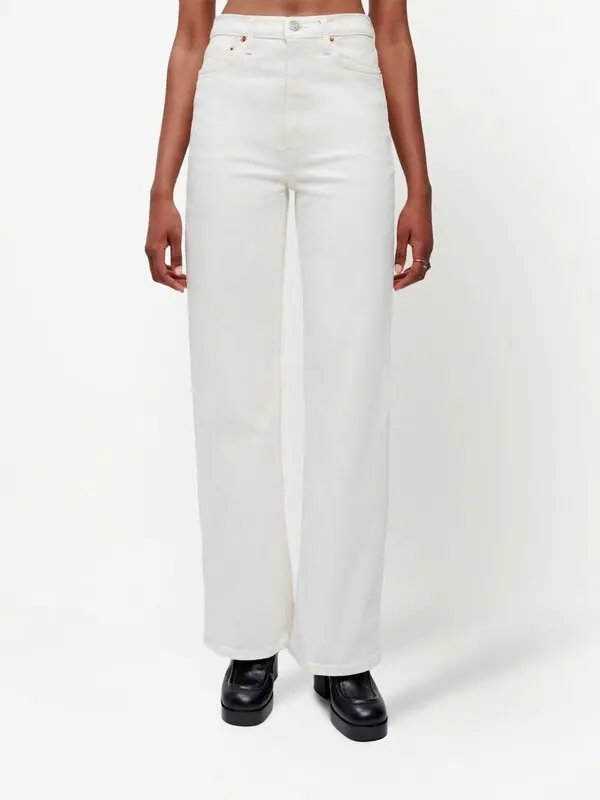 RE/DONE High-waisted Wide-leg Jeans