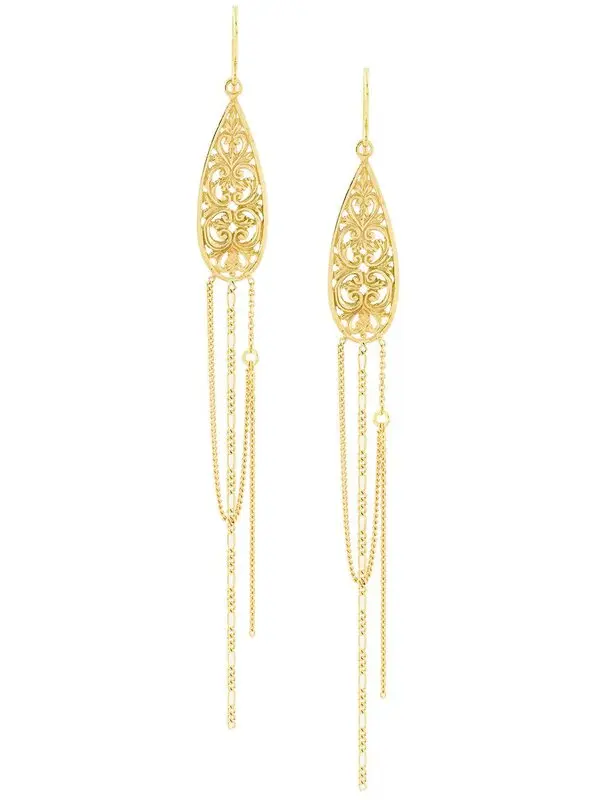 WOUTERS & HENDRIX Filigree Dangle Earrings - Metallic