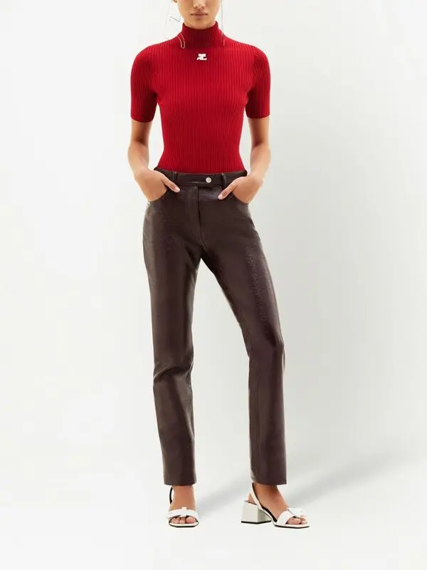 COURREGES Re-edition Rib-knit Sweater - Red