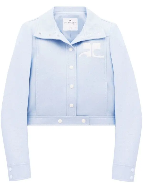 COURREGES Chest Logo-patch Shirt Jacket