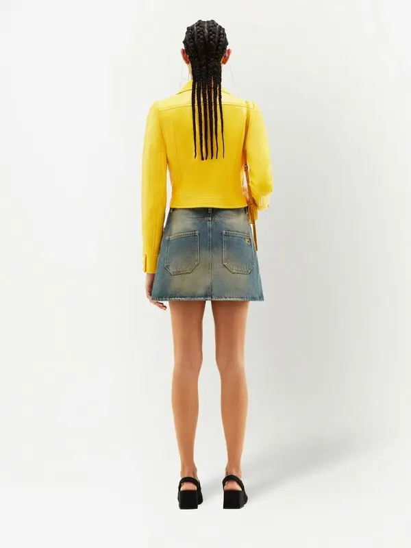 COURREGES Zip-up Vinyl Jacket - Yellow