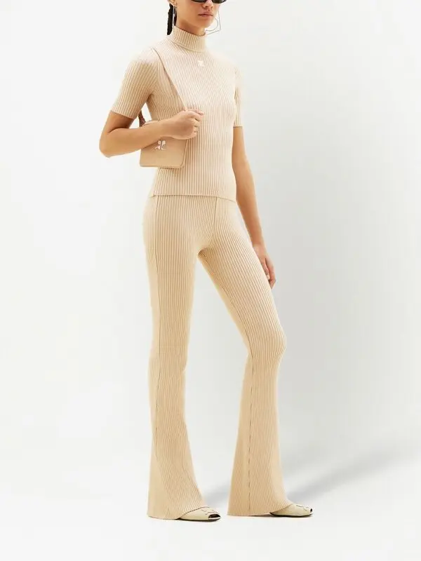 COURREGES Re-edition Flared Trousers - Neutrals
