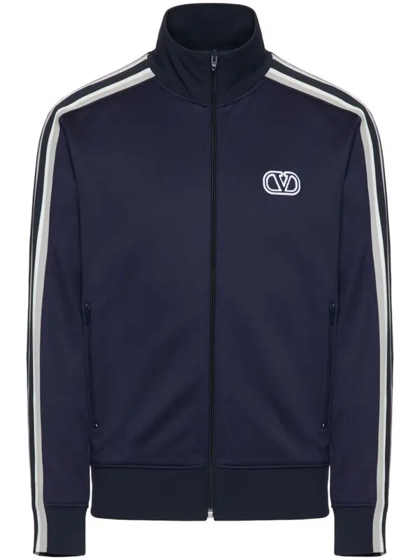 Valentino Garavani Vlogo Signature-patch Track Jacket - Blue