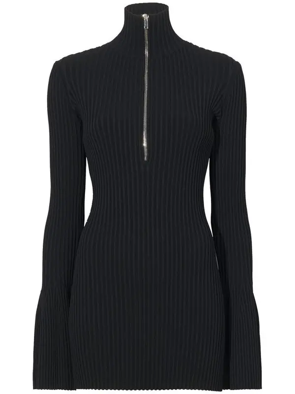 Proenza Schouler Half-zip Rib Knit Top