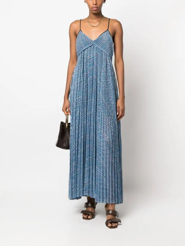 FORTE_FORTE Pleated Empire-line Dress