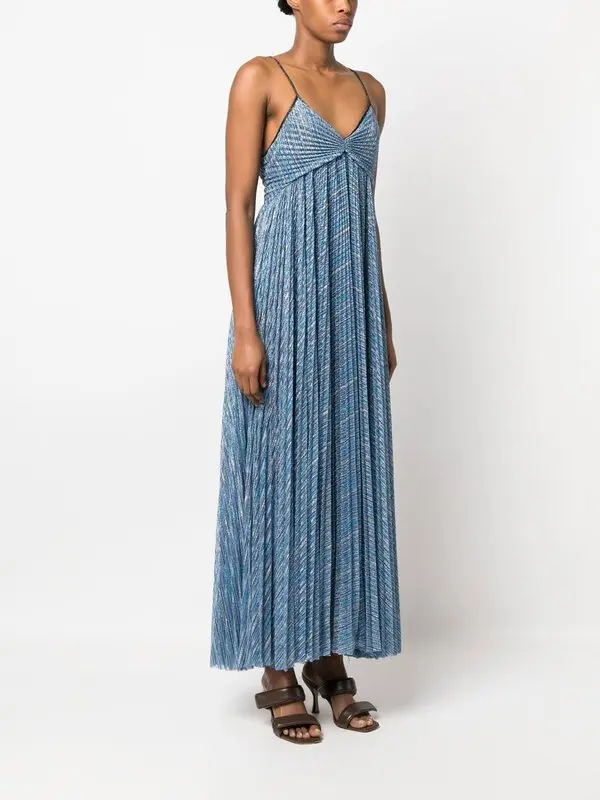 FORTE_FORTE Pleated Empire-line Dress