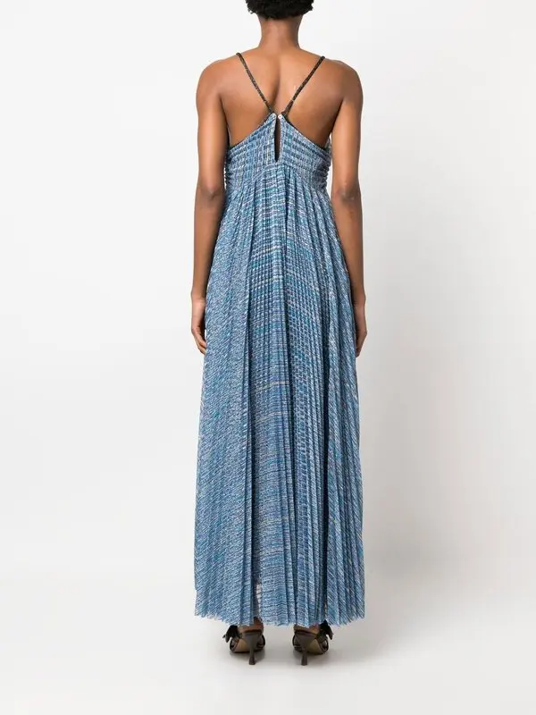 FORTE_FORTE Pleated Empire-line Dress