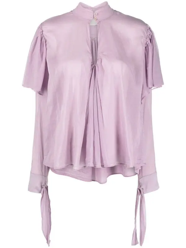 FORTE_FORTE Ruffled Draped Blouse