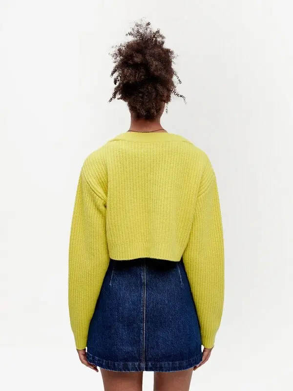 RE/DONE Rib-knit Cropped Wool Jumper