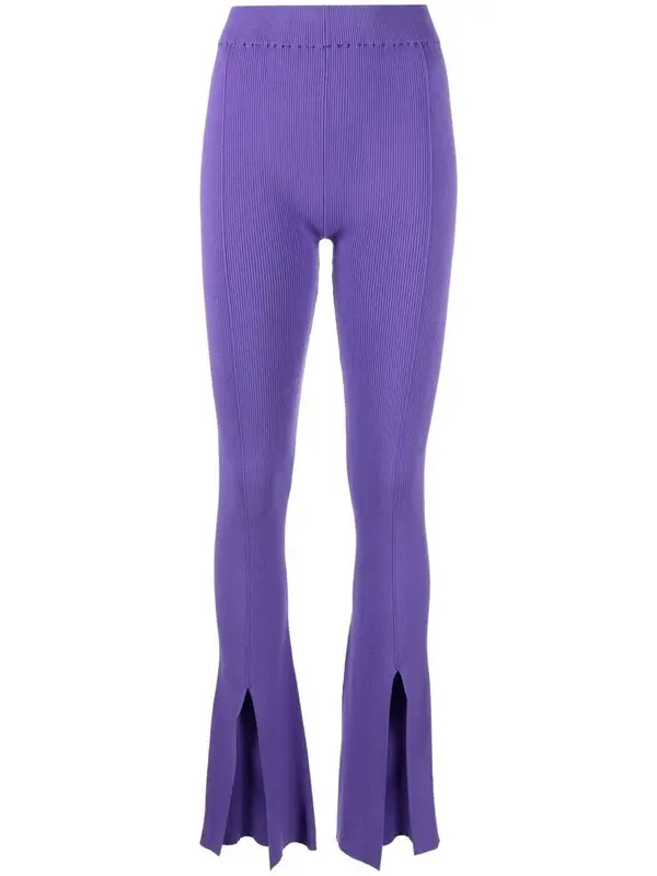 Remain Birger Christensen Front Slit Knit Trousers - Purple