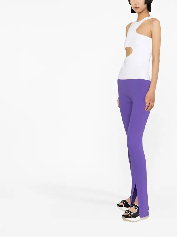 Remain Birger Christensen Front Slit Knit Trousers - Purple