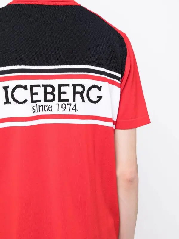 Iceberg Ogo-print Short-seeve Poo Shirt