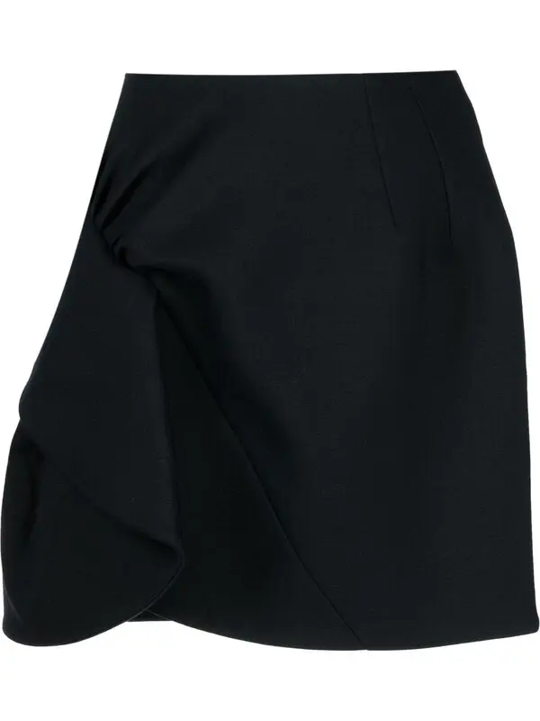 Dice Kayek Asymmetric Draped Miniskirt