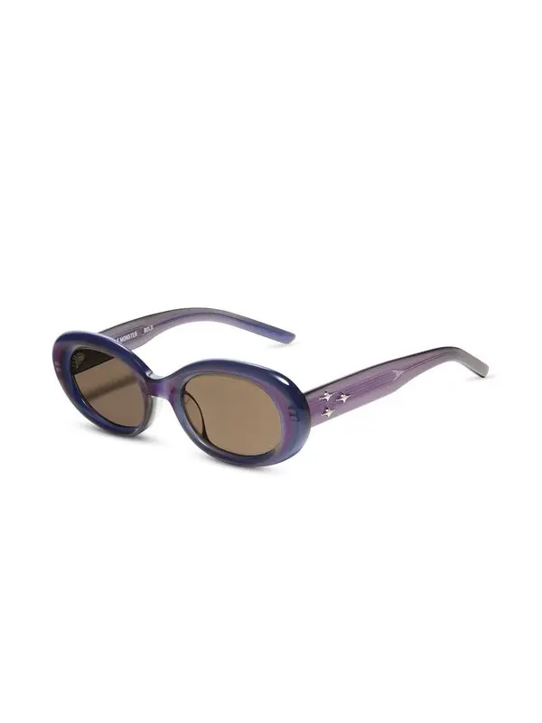 Gentle Monster Eve Oval-Frame Sunglasses - Blue | Editorialist