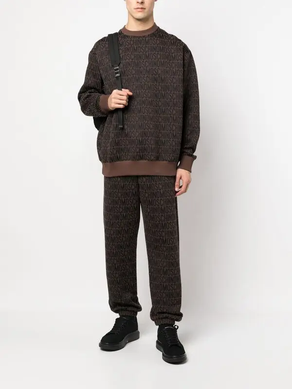 Moschino Logo-print Sweater - Brown