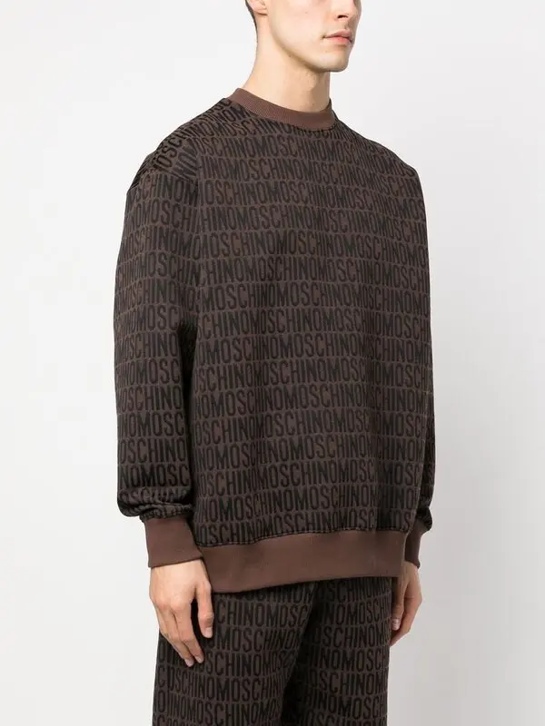 Moschino Logo-print Sweater - Brown