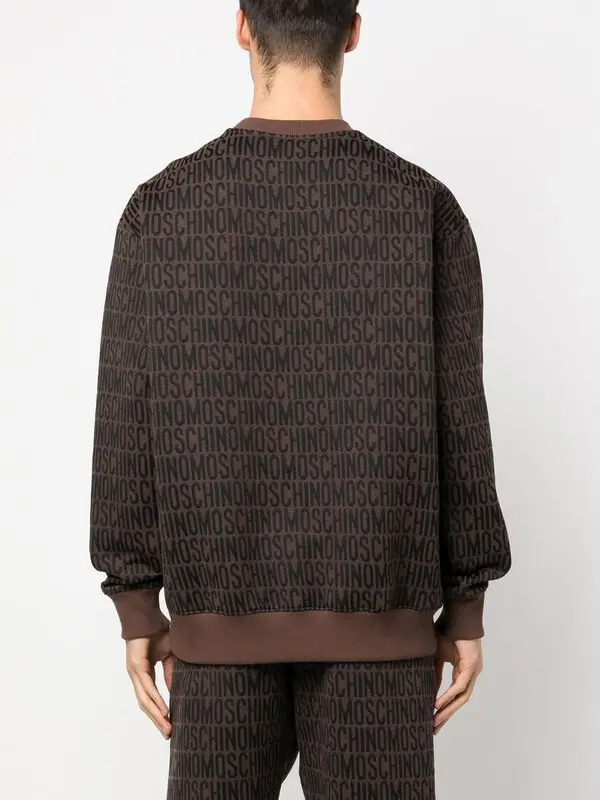 Moschino Logo-print Sweater - Brown