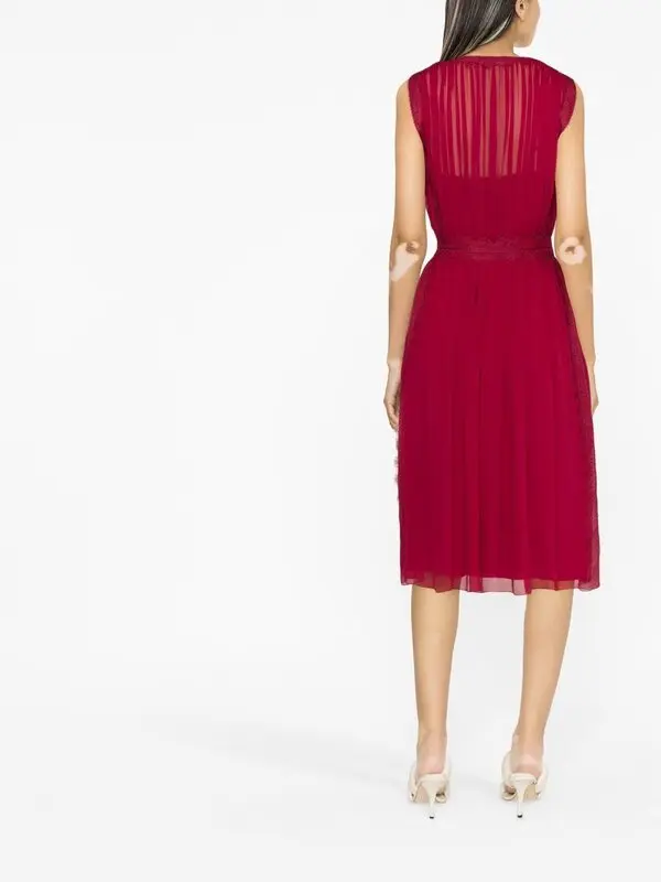Alberta Ferretti Sleeveless Silk Midi Dress