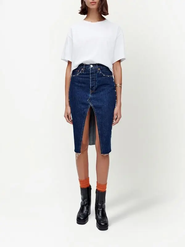 RE/DONE Cropped Short-sleeved T-shirt