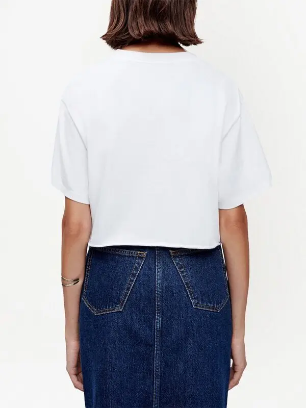 RE/DONE Cropped Short-sleeved T-shirt