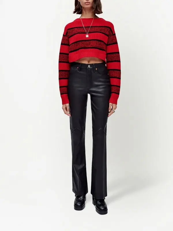RE/DONE Cropped Stripe-pattern Jumper