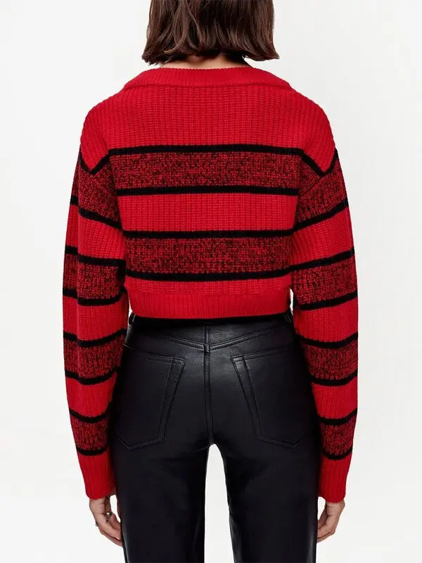 RE/DONE Cropped Stripe-pattern Jumper