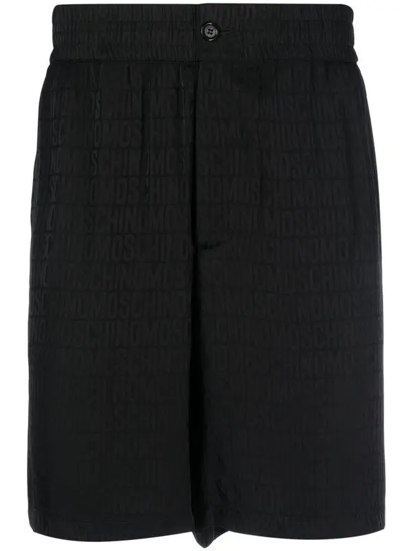Moschino Print Track Shorts - Black