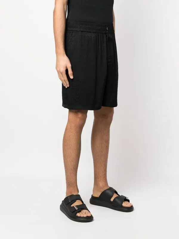 Moschino Print Track Shorts - Black