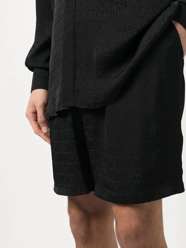 Moschino Print Track Shorts - Black