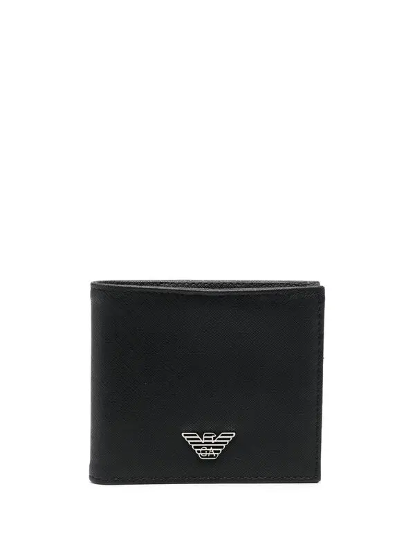 Emporio Armani Logo-plaque Bi-fold Wallet - Black
