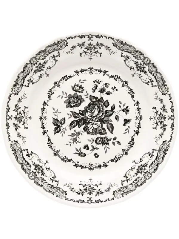 BITOSSI HOME Glazed Floral-print Plate